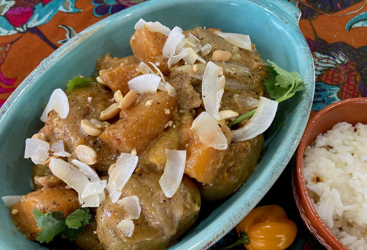Malaysian-spiced coconut chicken curry with butternut squash ...